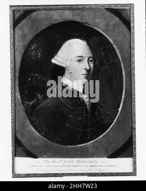 This portrait of John Hancock, a prominent figure in American history ...