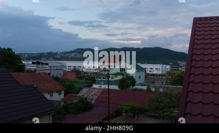SOCHI, RUSSIA - JUNE, 06, 2021: Mountain view near Sochi Adler ...