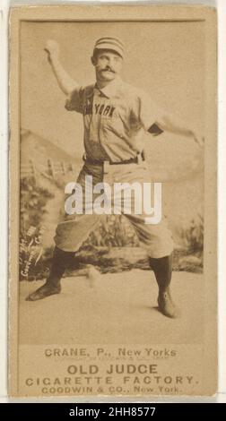 Ed Crane, Pitcher, New York, from the Old Judge series (N172) for Old ...