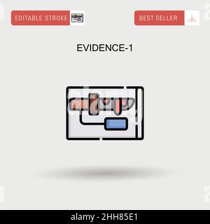 Evidence Simple vector icon. Illustration symbol design template for ...