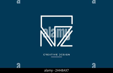 ZN, NZ Abstract Letters Logo Monogram Stock Vector Image & Art - Alamy