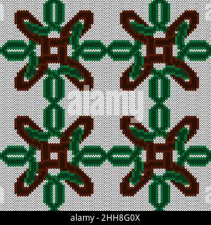 Stylish Knit. Brown Knitted Texture. Woolen Pullover Tricot Print ...