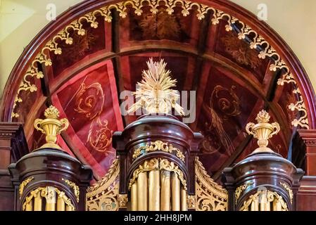 Ancient colonial pipe organ, Cathedral Our Lady of Assumption in ...