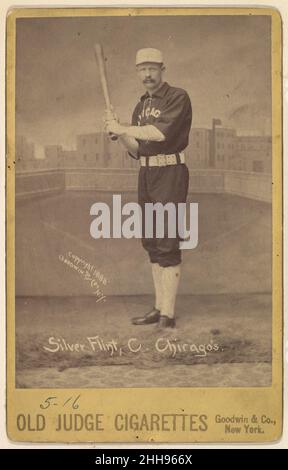 Frank Sylvester "Silver" Flint, Catcher, Chicago, from the Old Judge ...