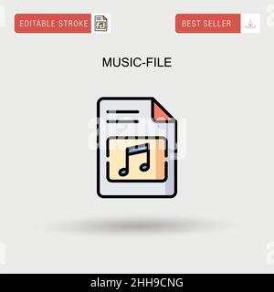 Mp3 file Simple vector icon. Illustration symbol design template for ...
