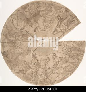 Design for a Circular Border with Nine Female Figures (the Muses?) 1959 ...