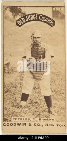 Peeples, Catcher, Brooklyn, from the Old Judge series (N172) for Old ...