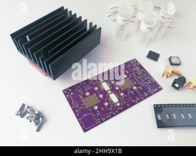 High power empty Radio Frequency printed circuit board PCB with many ...