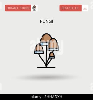 Fungi Simple vector icon. Illustration symbol design template for web ...