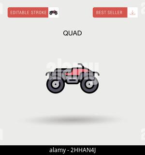 Quad Simple vector icon. Illustration symbol design template for web ...