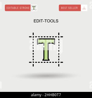 Editor picture icon. Outline editor picture vector icon color flat ...