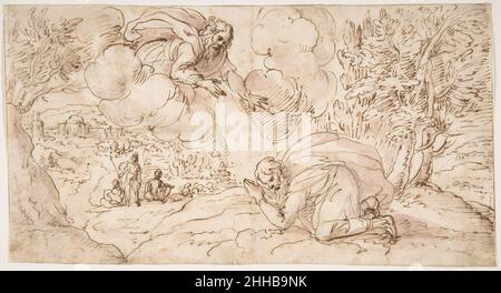 God the Father Appearing to a Kneeling Figure 1917 by Micco Spadaro ...