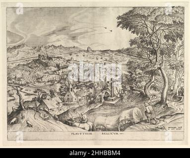 The Belgian Wagon (Plaustrum Belgicum) from The Large Landscapes ca ...