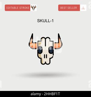 Human hand skeleton contour isolated on white background. Vector ...