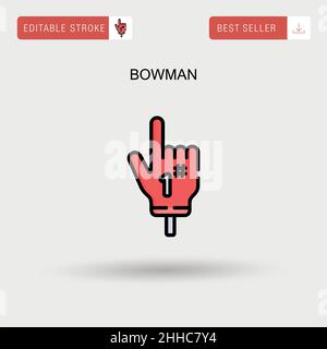 Archer flat vector icon. Simple solid symbol isolated on white background. Archer sign design ...