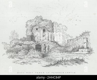 South West Tower of Pencoed Castle Stock Photo - Alamy
