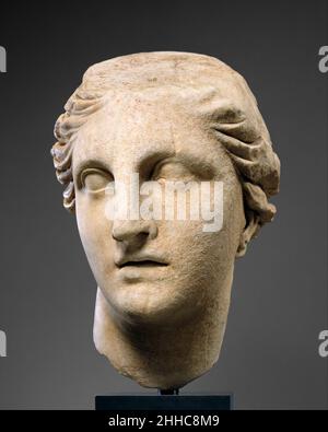 Colossal Head of a Goddess, marble, from Smyrna (Izmir), Roman period ...