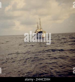 Soviet intelligence gathering trawler Gidrofon, a photo from aboard USS ...