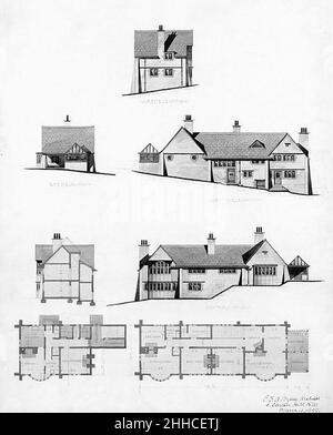 Spade House drawings (2 Stock Photo - Alamy
