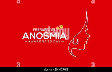 Anosmia Awareness Day. February 27. Holiday concept. Template for ...