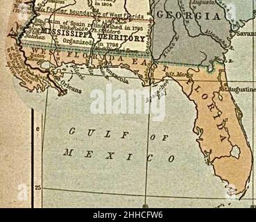 Spanish Florida Map 1803 Stock Photo - Alamy