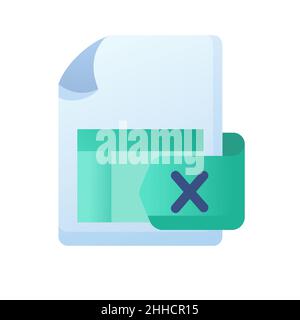 excel document file paper page sheet single isolated icon with outline style vector illustration ...
