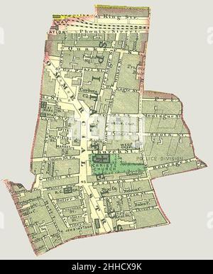 Spitalfields Parish map 1885 Stock Photo - Alamy