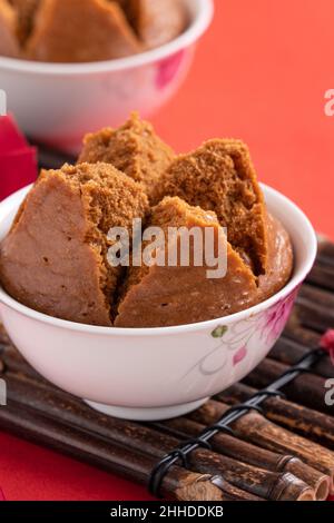 Chinese Steamed Sponge Cake or Fa Gao for Lunar New Year Festival ...