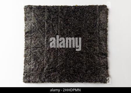 Square seaweed on white background Stock Photo - Alamy