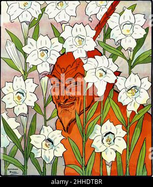 Gordon Ross - Easter Puck - Red Devil hides in an Easter garden of ...