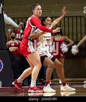 Ohio State forward Rebeka Mikulasikova (23) grabs a rebound over ...
