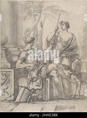 'Cephalus Receiving the Spear and Hound from Procris' is a classical ...