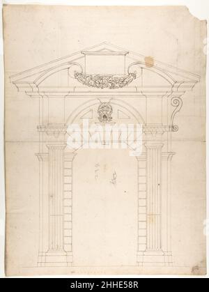 Porta Pia, elevation (recto) Porta Pia, window, elevation; section ...