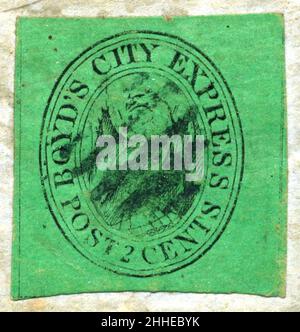 Stamp US local Boyds City Express 2c Stock Photo - Alamy