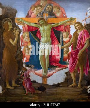 Sandro Botticelli, Trinity with Saint Mary Magdalen and Saint John the ...