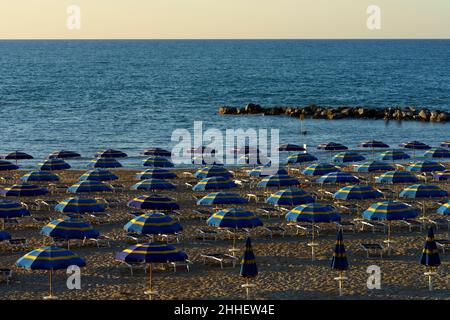The beach of Termoli, city in the Campobasso province, Molise, Italy ...