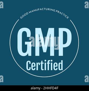 GMP good manufacturing practice certified symbol icon Stock Photo - Alamy