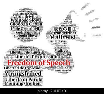 Freedom word cloud in different languages Stock Photo - Alamy