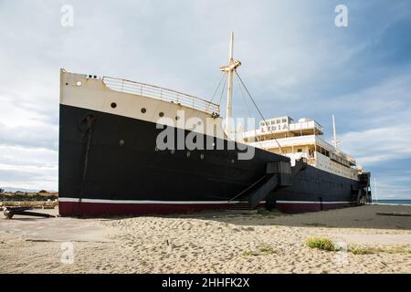 Side View of the Lydia Cruise Ship Front in Le Barcarès France Stock ...