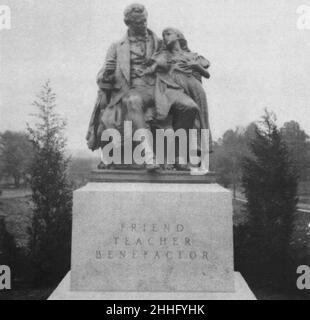 The statue of Alice Cogswell and Thomas Hopkins Gallaudet commemorates ...