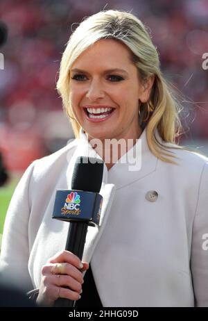 NBC sideline reporter Kathryn Tappen and Notre Dame Fighting Irish head ...