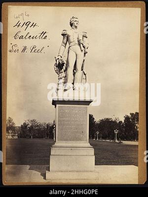 Statue of Sir William Peel in Calcutta by Francis Frith Stock Photo - Alamy