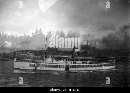 Steamboat INLAND FLYER in Puget Sound, Washington, ca 1900 (HESTER 578 ...