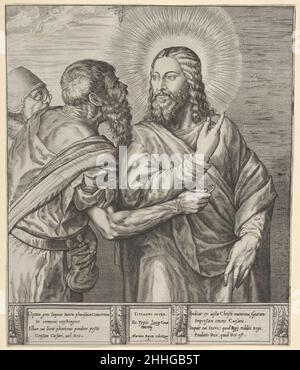 Illustration of Jesus Christ and the Tribute Money from 1850 Edition of ...