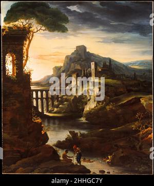 Nicolas Poussin - Landscape with Ruins Stock Photo - Alamy