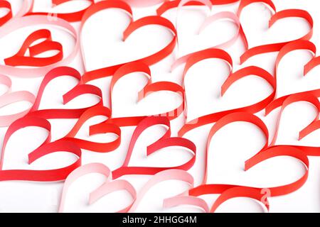 red heart symbol with contours on white background isolate, logo Stock ...