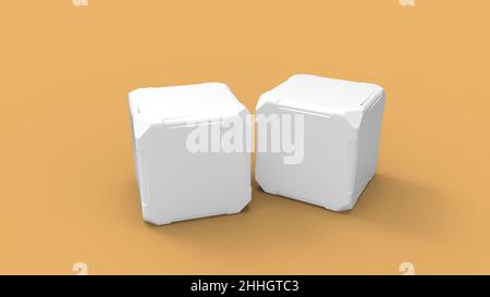 3D rendering of a small loot box pachaging blank empty template ...