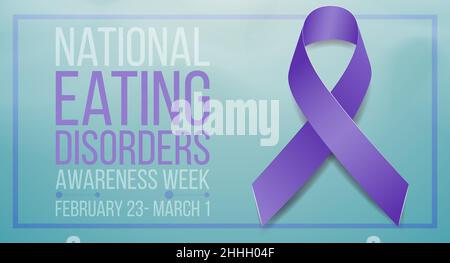 vector illustration of national eating disorder awareness week concept ...