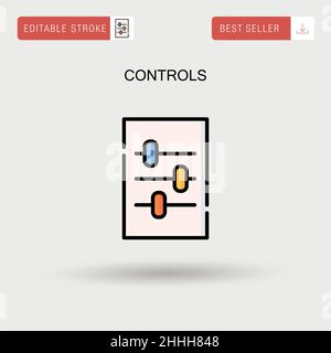 controls vector icon modern simple vector illustration Stock Vector ...