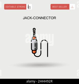 jack connector icon black vector illustration Stock Vector Image & Art ...